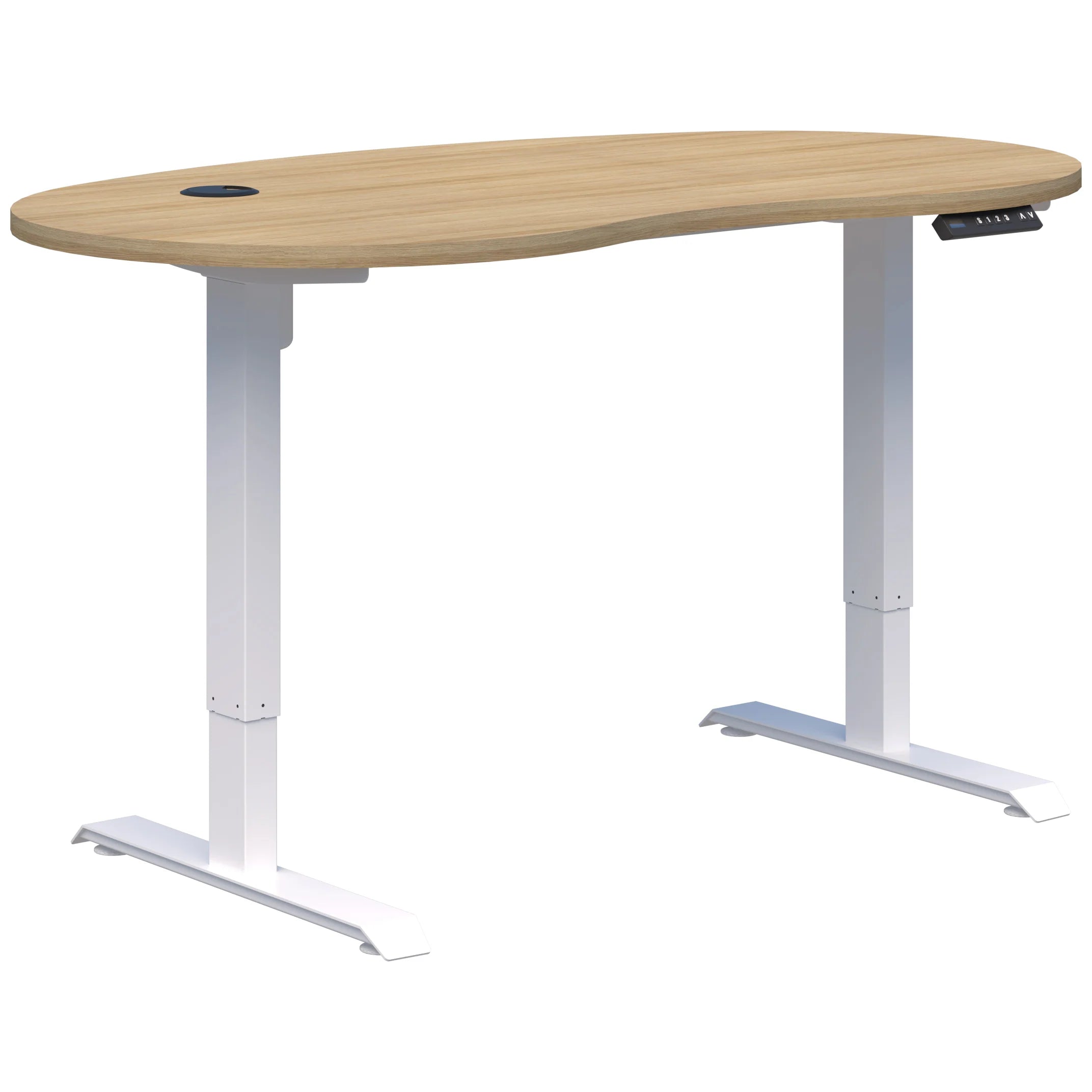 Duo II Electric Height Adjustable Desk (Bean Shaped) | Desks | Home ...