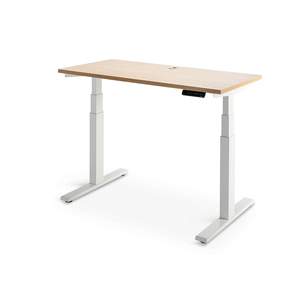 Enhance Electric Height Adjustable Desk Black / Autumn Oak | Desks ...